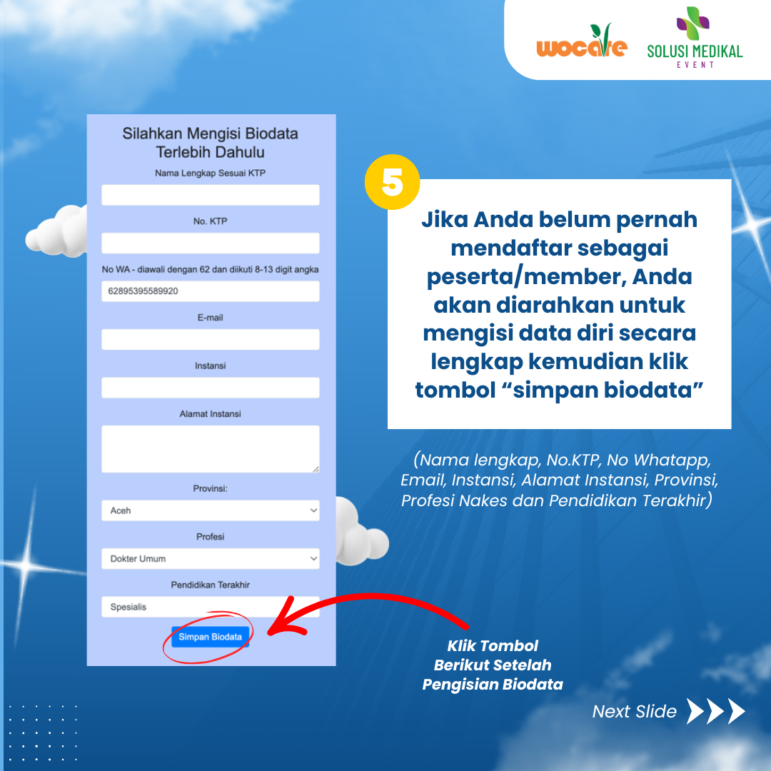 Wocare | ALUR REGISTRASI WEBINAR SOLUSI MEDIKAL EVENT