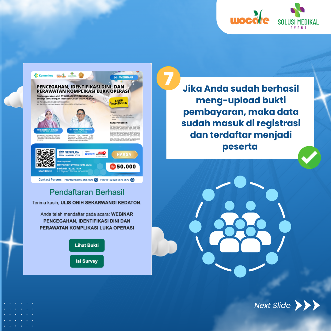 Wocare | ALUR REGISTRASI WEBINAR SOLUSI MEDIKAL EVENT